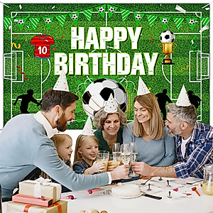 Soccer Party Decorations, 70.8 * 45in Soccer Birthday Banner Backdrop Soccer Theme Background for Soccer Birthday Party Decorations