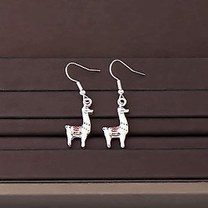 Tiny Llama Earrings Llama Lover Jewelry Alpaca Earrings Kawaii Alpaca Gift Animal Earrings Llama Jewelry (Llama Earrings)