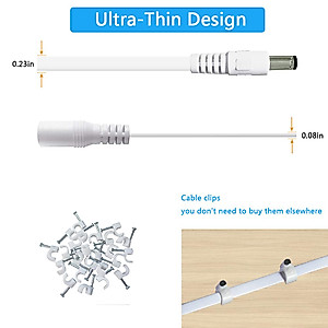 SIOCEN【3-Pack 20ft DC Power Extension Cable,5.5mm x 2.1mm 12v Extension Cord Security Camera Power Cable Male to Female for CCTV IP Indoor Camera Dvr Standalone LED Strip,Supply Adapter