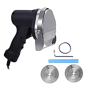 RISMANOR Electric Kebab Knife 80W Commercial Shawarma Turkish Knife Slicer Gyro Cutter 2800 RPM with 2 Blades Adjustable Thickness 0-8mm