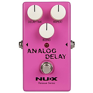 NUX Analog Delay Guitar Effect Pedal 100% analogue circuit,warm sounding analog delay effect from the 80's