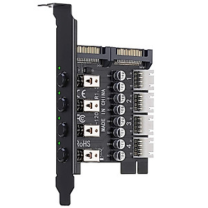 Hard Drive Power Switch Module for 2.5 inch / 3.5 inch SATA HDD/SSD, 4-Way Hard Drive Power Independent Switch Controller with TVS Protection