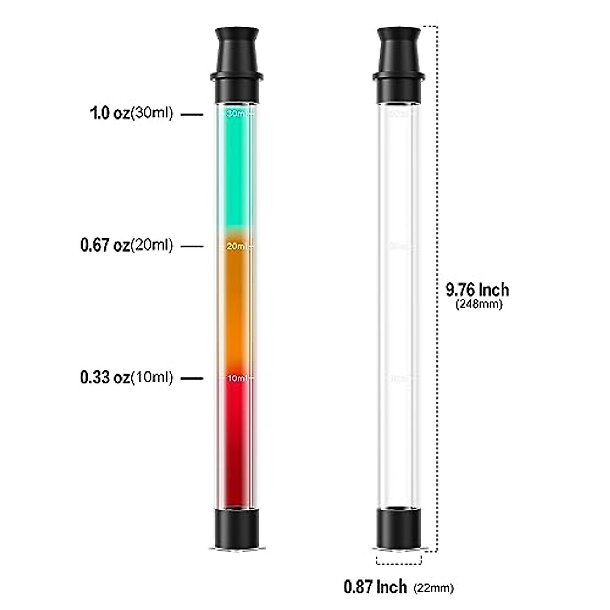 Shot Straw, Alwenid Shot Tube Holder Drinks Straw for Liquor, Beach Pool, Parties, Fits All Standard Bottles, Glasses, Tumbler, BPA-Free, Dishwasher Safe