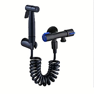 FES Handheld Bidet Sprayer for Toilet, 304 Stainless Steel Adjustable Pressure Control Bidet Faucet Diaper Sprayer Set with Hose Attachment Easy Install for Kitchen and Toilet Cleaning