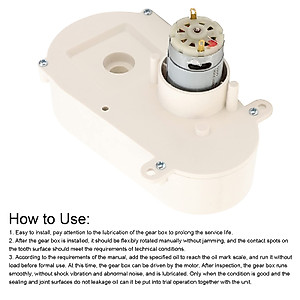 Electric Motor Gear Box, ATV Gear Box Functional Stable for Engineer for Car Toy Parts