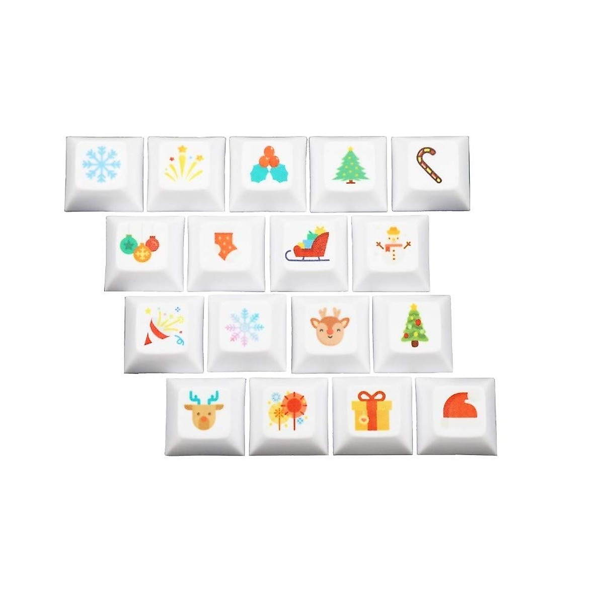 108 Key Mechanical Keyboard Dye Sub White Keycaps Love Animal Cartoon Food for MX Mechanical Gaming Keyboard (Color : Cartoon)