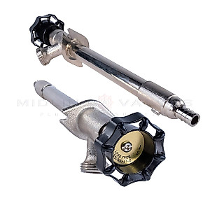 Midline Valve 8428P Sillcock Pipe Chrome Plated Brass Body Frost 1/2 inch PEX Connection and 3/4 inch Hose Bib, 6