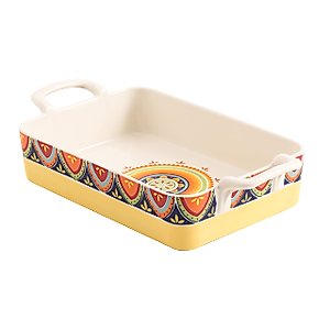 Bico Tunisian Stoneware Baking Dish, Lasagna Pan, Large Rectangular Baking Pan, Casserole Dish, Microwave, Dishwasher and Oven Safe