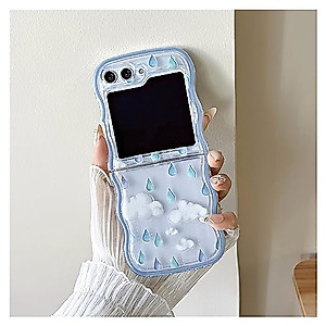 Phone case for Galaxy Z Flip 5 Z Flip5 Flip4 Zflip3 Zflip5 Fresh (Color : A, Size : for Z Flip 5)