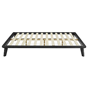 Classic Brands Canton Wood Platform Bed Frame Black, Queen