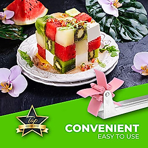 Asaph Home Stainless Steel Watermelon Slicer Watermelon Cutter Fruit Knife Vegetable Tools Kitchen Gadgets Smart Gadgets with Melon Baller Corer Scoop