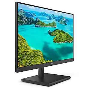 Philips Computer Monitors "241E1S 24" Frameless Monitor, 1920x1080 Full HD IPS, 106% sRGB, 75Hz, FreeSync, VESA, 4Yr Advance Replacement", black (Renewed)