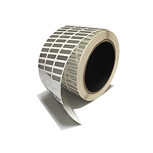 1,000 Silver Bright - Foil TamperVoid Tamper Evident Security Label Seal Sticker, Rectangle 0.75" x 0.25" (19mm x 6mm).