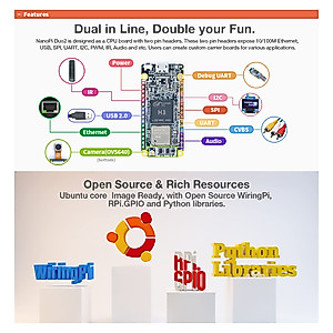 FriendlyELEC NanoPi DUO2 Developed board 512M Allwinner H3 Cortex-A7 WiFi Bluetooth module UbuntuCore IoT applications (DUO2 Board + 5MP Camera)