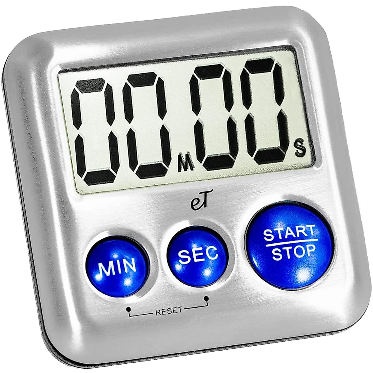 eTradewinds Elegant Digital Kitchen Timers 2 Pack Bundle Featuring Stainless Steel Models eT-78 and Model eT-24, Auto Shutoff Auto Memory