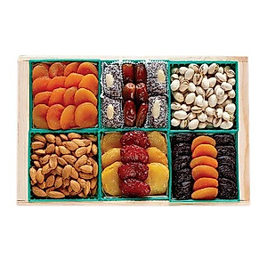 Broadway Basketeers Dried Fruit Gift Tray – Edible Gift Box Arrangements and Healthy Gourmet Gift Basket for Birthday, Appreciation, Thank You, Families, Sympathy, Easter, Mother's Day, Father's Day (3.5lbs)