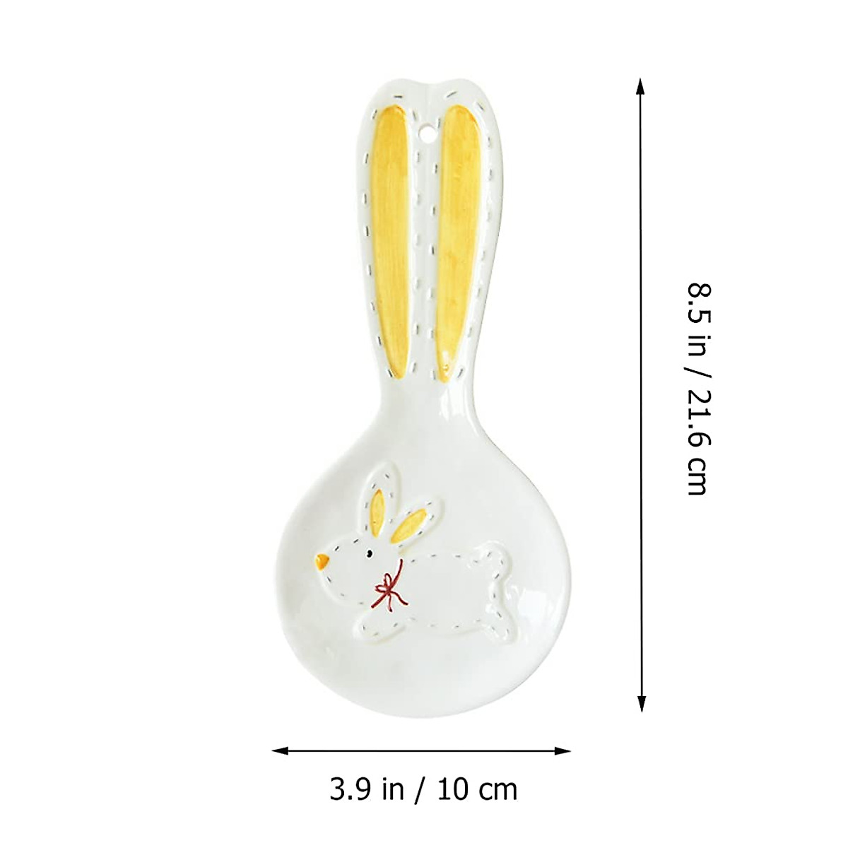 DOITOOL Spoon Storage Rack Rabbit Spoon Rests Spoon Rests Bunny Ear Kitchen Utensil Holder Ceramic Spoon Rack Multifunction Dessert Plate Food Serving Dish Sauce Dipping Plate Seasoning Dish