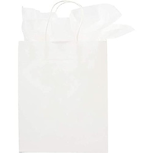 Sparkle and Bash Thank You Kraft Gift Bags with Tissue Paper (Rose Gold Foil, 15 Pack)