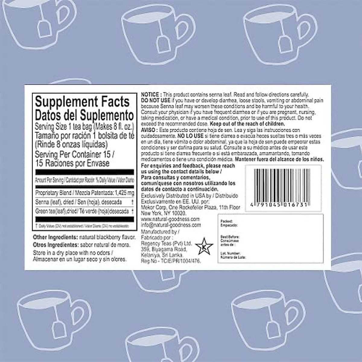 Loveeta Wellness Weight Loss Tea Blackberry - 15 Tea Bags (Gmo Free, Gluten Free, Dairy Free, Sugar Free & 100% Natural)