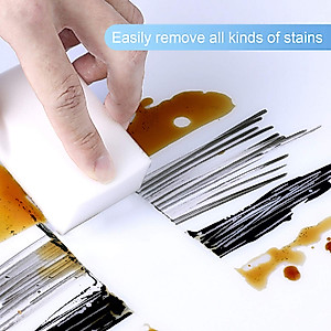 Trendbox 50 Pack Melamine Sponges Magic Cleaning Sponges in Bulk Melamine Foam for Dishes Eraser Sponges for Cleaning