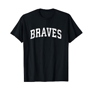 Braves Mascot Vintage Athletic Sports Name Design T-Shirt