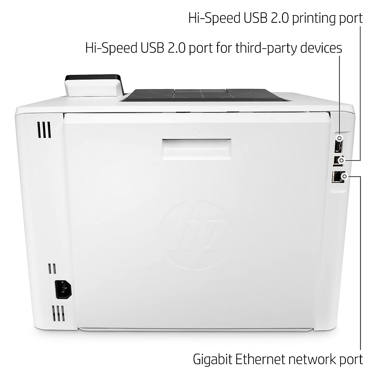 HP Laserjet Enterprise M455dnA Single-Function Wired Color Laser Printer for Home Office, White - Print only - 2.7" Touchscreen, 29 ppm, Automatic Duplex Printing, Ethernet, Cbmou External Webcam
