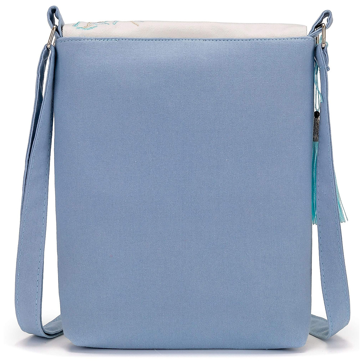 Crest Design Cute Canvas Crossbody Bag Shoulder Bag Purse for Girl and Teenage (Pink Lark)