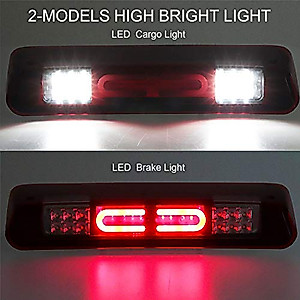 LED Third 3rd Brake light for 04-08 Ford F150 07-10 Ford Explorer 06-08 Lincoln Mark LT, Rear Cargo Lamp High Mount Stop light (Red)