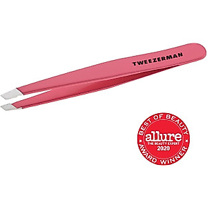 Tweezerman Fashion Color Slant Tweezer, Geranium, 1 Count