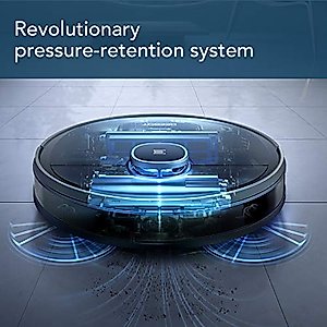 Ecovacs DEEBOT OZMO 920 2in1 Mopping Robotic Vacuum with Laser Navigation, No-Go Zones, Systematic Cleaning, Multi-Floor Mapping, Works with Alexa & App, Large, Black