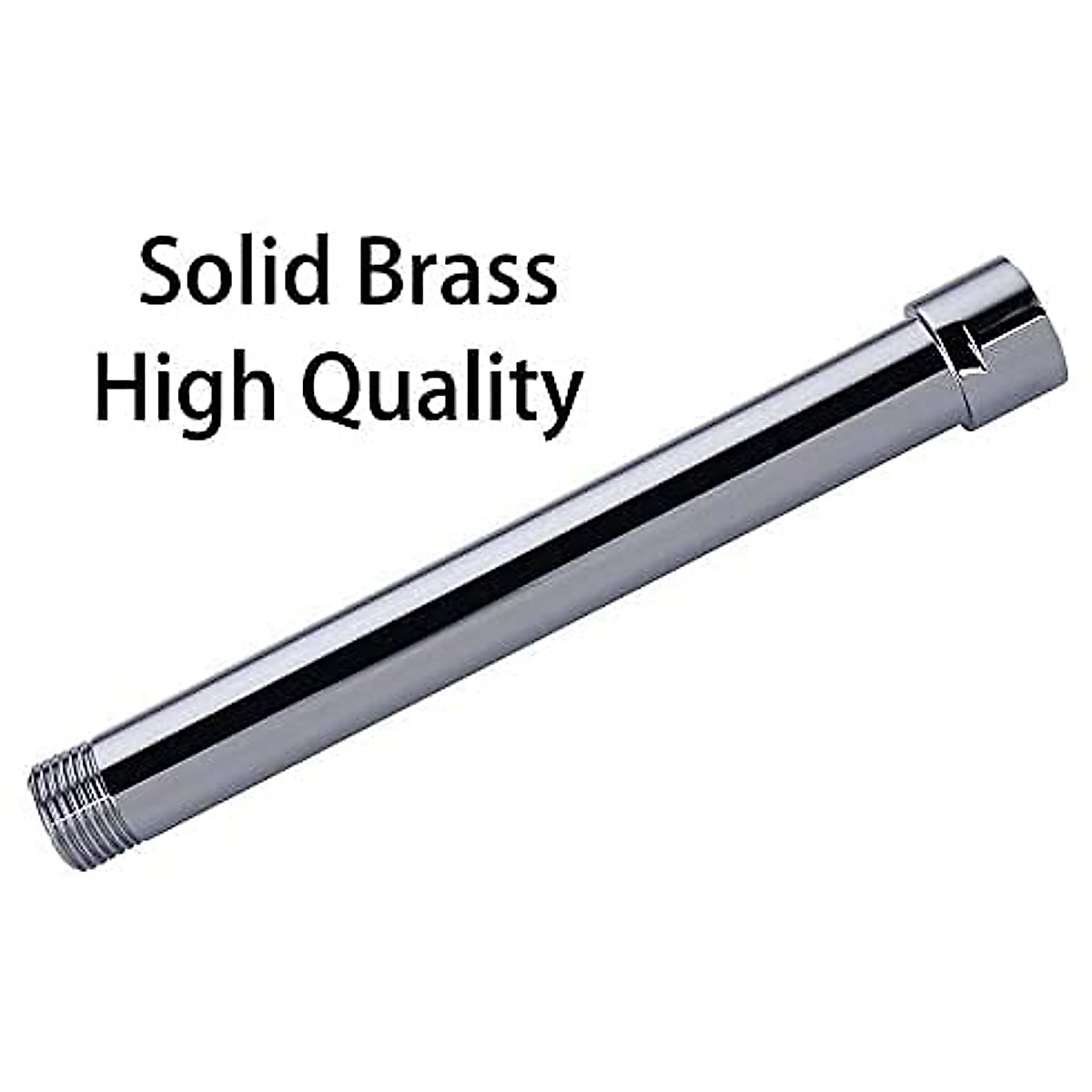 G-Promise Solid Brass Shower Head Extension Arm, 7 Inch Shower Arm Extension, Shower Head Extender, Lower Shower Head, All Solid Brass Construction, Chrome (shower arm extension)