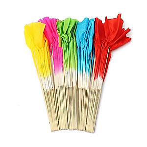 Handmade Handle Belly Dance Fan Silk Fan Dance Fan Dance Fan Double-Sided Gradient Yangko Fan