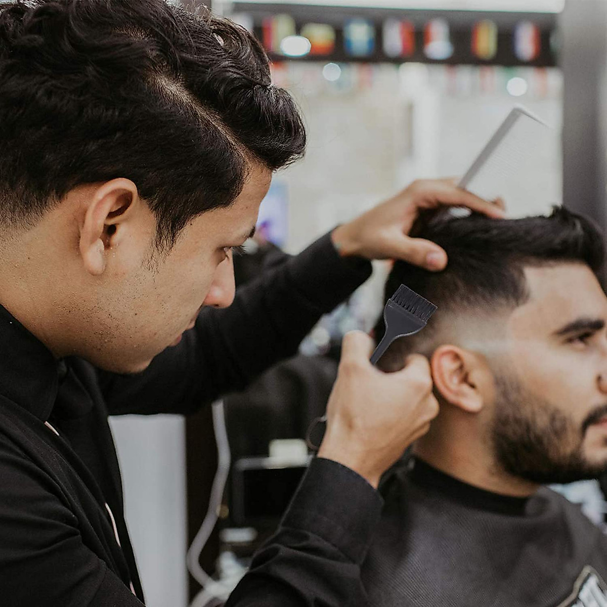 12 Pcs Hair Dye Brushes Color Tint Applicator for Salon Use Home DIY Dyeing, Black