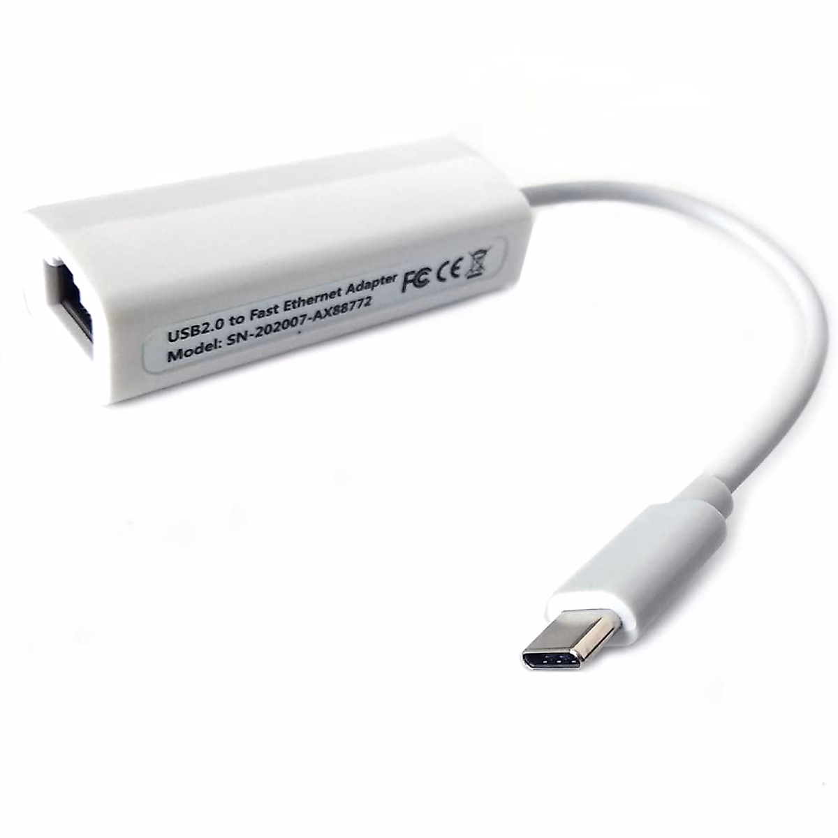 USB-C to Ethernet Adapter,Type-C to RJ45 LAN 10 100 Network Wired Adapter Compatible with Nintendo Switch Wii Wii U MacBook Surface Notebook PC Windows XP Vista Mac/Linux ASIX AX88772 Chipset