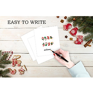 25 Pack Christmas Tent Place Cards, Place Cards for Table Setting, Folded Eggshell Paper Name Tent Cards for Christmas Holiday Dinner Decorations - CM02