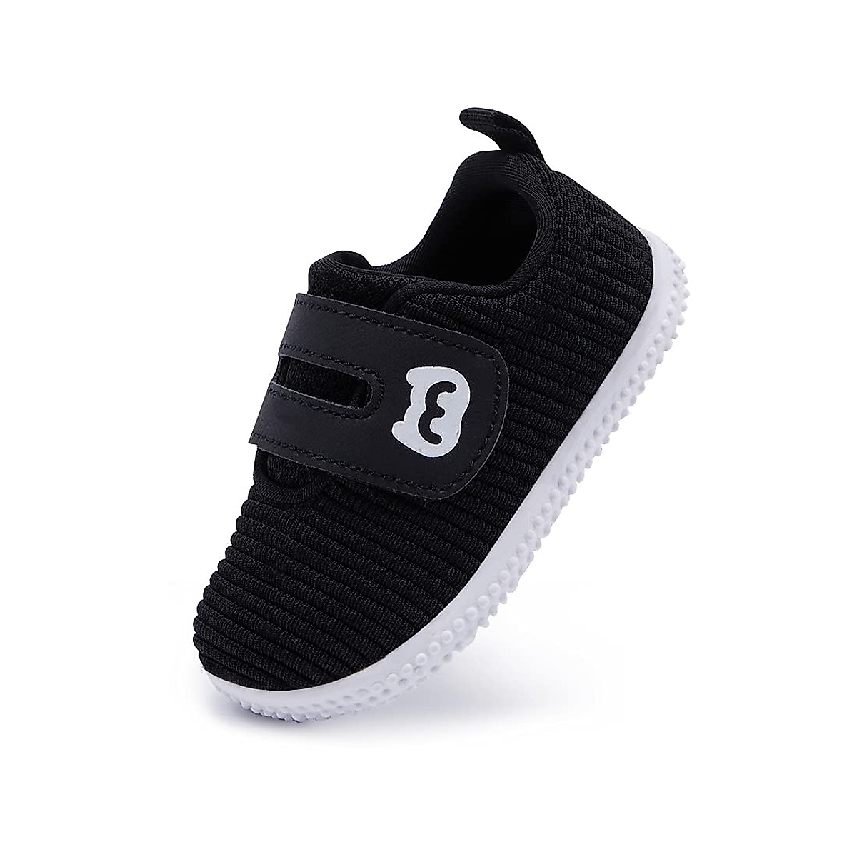 BMCiTYBM Baby Walking Shoes Girls Boys Sneakers Infant Shoes 6 9 12 18 24 Months Black Size 12-18 Months Toddler