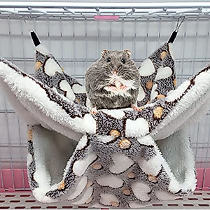 2 Pieces Guinea Pig Rat Hammock, Bunkbed Guinea Pet Small Animal Hanging Hammock Hamster Ferret Cage Accessories Toys Bed for Small Animals Chinchilla Parrot Ferret Squirrel Sugar Glider Playing