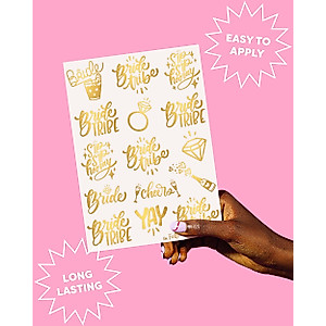 xo, Fetti 30 Bride Tribe Metallic Tattoos | Bachelorette Party Decorations, Bridesmaid Favor + Bride To Be gold