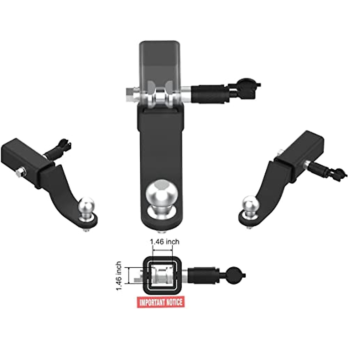 GGC4X4 Premium Anti-Rattle Hitch Lock Pin, Bike Racks, or Boat Trailers Silence The Rattling Noise That Occurs While Towing.Tightening Hitch Pin.Bolt Lock.Dodge Journey. Hitch Locking Pin