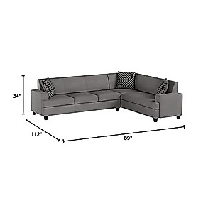 Coaster Home Furnishings Tess Sectional Sofa for Corners Grey, CO-500727
