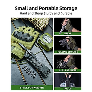 Multitool Knife 17 in 1Fire Starting Sticks, Bottle Opener, Saw Screwdrivers Bottle Opener, Whistle, Window Breaker and More -Perfect for Camping, Outdoorl, Survival and Everyday Use,Gifts for Men Dad