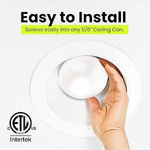 Feit Electric BR30 LED Light Bulbs, 65W Equivalent, Non Dimmable, 10 Year Life, 650 Lumens, 5000K Daylight, E26 Base Recessed Can Light Bulbs, Flood Light Bulbs, Damp Rated, 3 Pack, BR30/850/10KLED/3