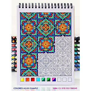 Flower Mandalas and Patterns. Travel Size Coloring Book for Adults on Thick Artist Paper with a Spiral Binding on The Top