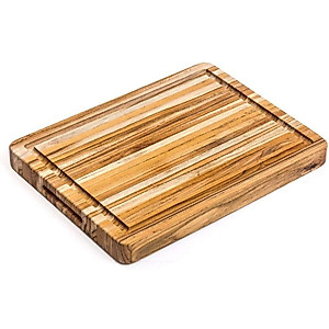 TeakHaus Edge Grain Cutting/Serving Board w/Hand Grip + Juice Canal (Rectangle) | 16" x 12" x 1.5"