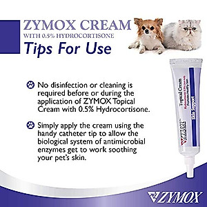 Zymox Topical Cream with 0.5% Hydrocortisone for Dogs and Cats, 1oz