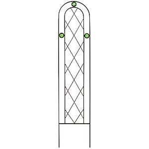 Arcadia Garden Products 4' x 10" TR01 Arched Garden Trellis, Black