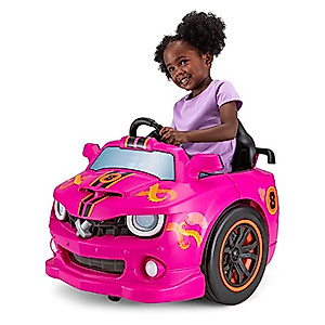 Kid Trax Dizzy Racers 6V Ride On Car – Toddler Toy with 360° Spin, w/Big Wheel, Indoor/Outdoor Toys, Electric Cars for Kids, Ride On for Boys & Girls, Max Weight of 66lbs, Ages 2-5 – Pink CAR