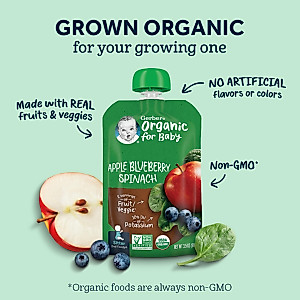 Gerber 2nd Foods Organic for Baby Puree Blend Pouches Variety Pack, Fruit & Veggie Favorites (Variety)