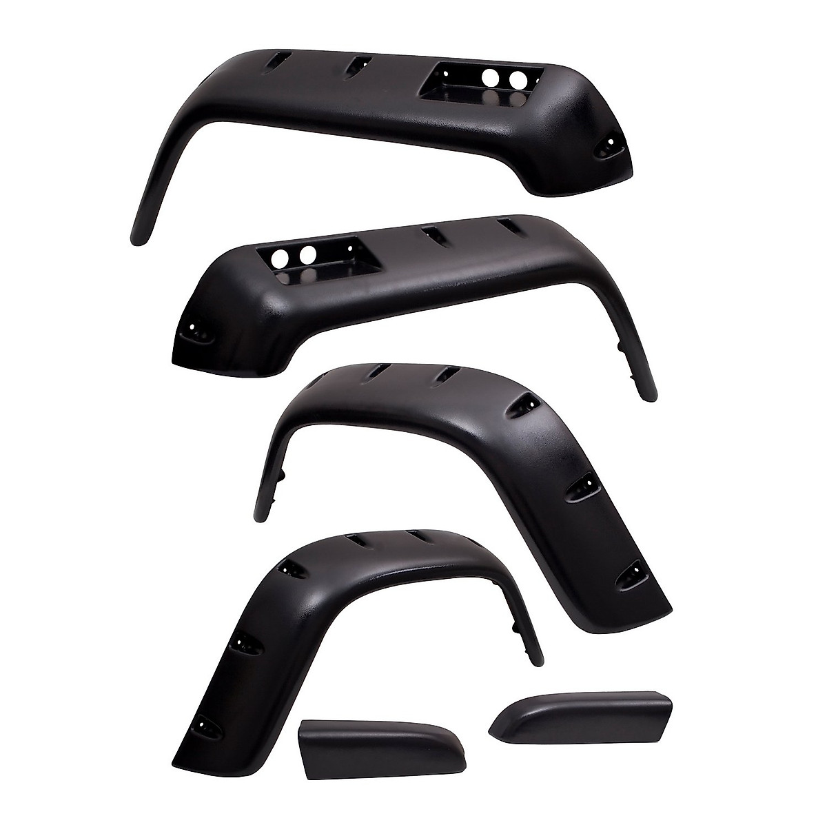 Rugged Ridge 11632.10 All Terrain Fender Flare Kit, 6 inch, 6 Piece; 87-95 Jeep Wrangler YJ