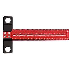 Woodworking Scriber T Square Ruler, Architects Ruler for Carpenter Work, Layout and Measuring, Aluminum Alloy Carpenter Square Ruler Clear Scale Scriber Tool for Woodworking